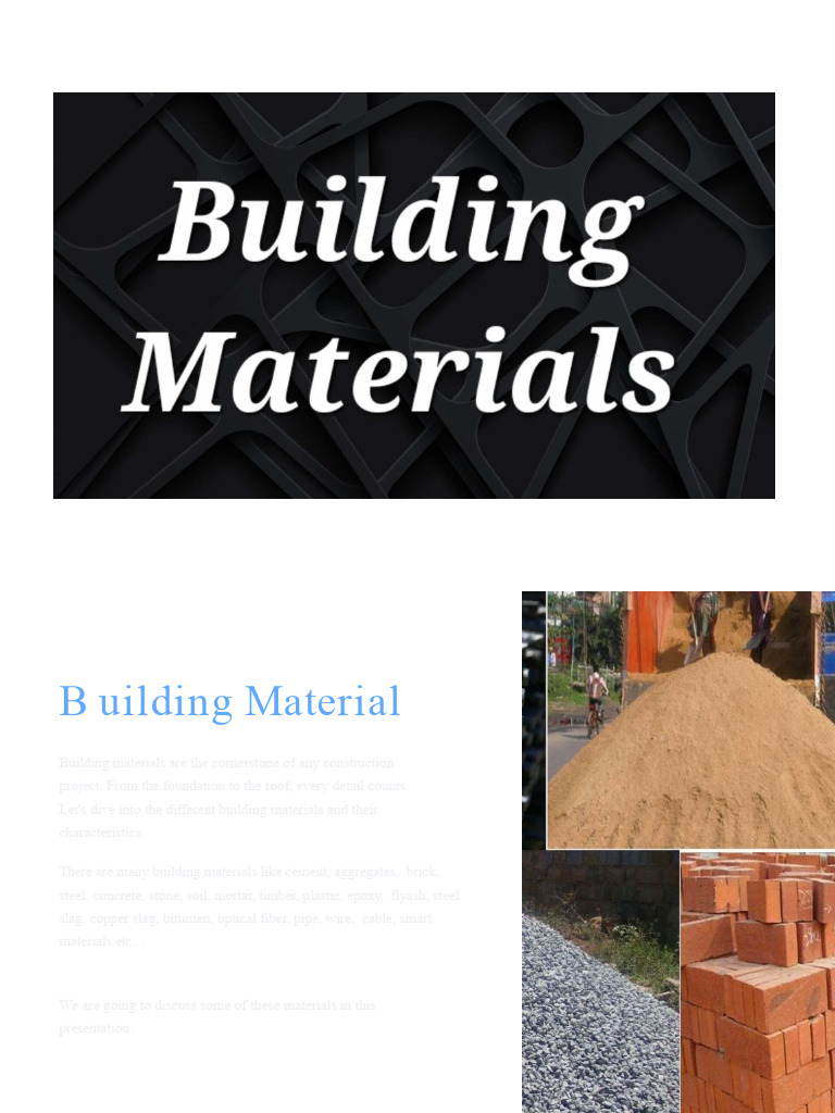 Building Materials | PDF | Concrete | Cement