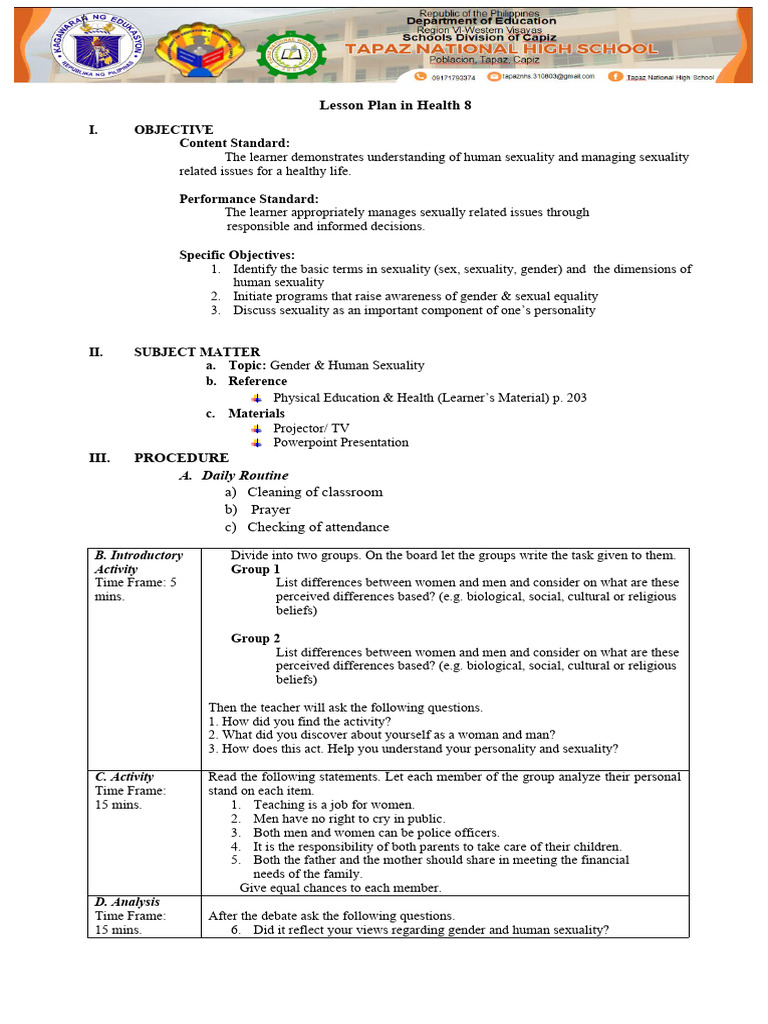 Health 1 Final | PDF | Gender Studies | Gender