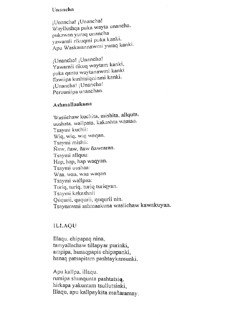 Poemas de Quechua | PDF