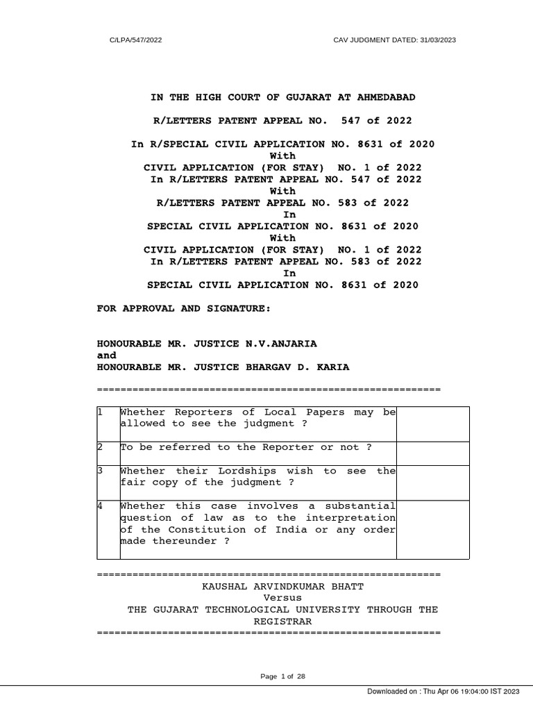 Gtu Order 467555 | Download Free PDF | Academic Degree | Doctor Of ...