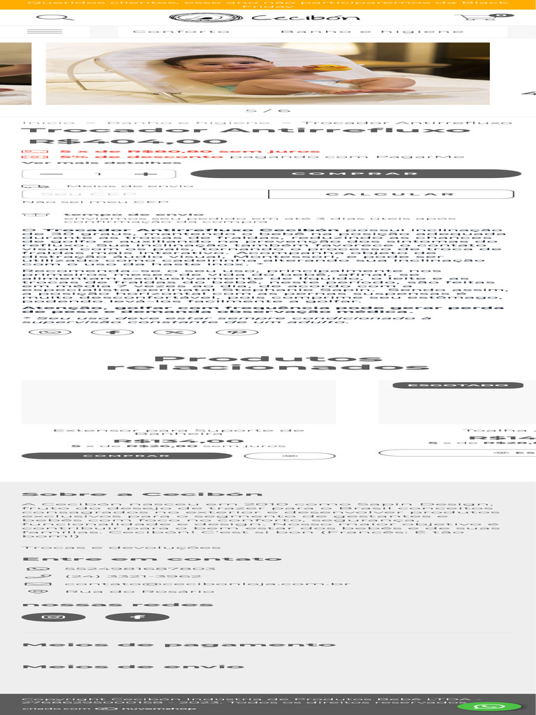 Trocador Antirrefluxo - Comprar em Cecibón | PDF | Bem-estar