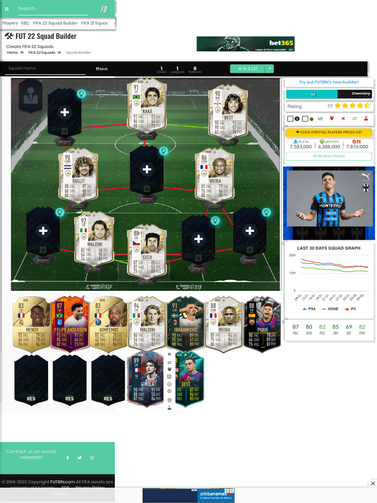 Fifa 22 Squad Builder Futbin | PDF