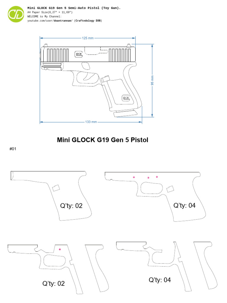 DIY GLOCK G19 Toy Gun | PDF
