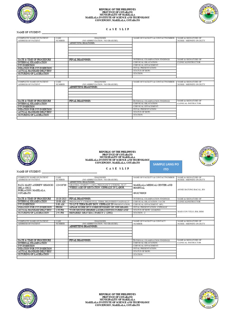 Case Record 1 | PDF | Childbirth | Pregnancy