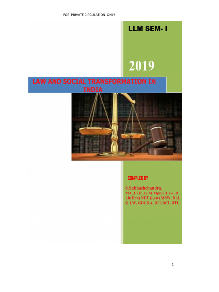 Law and Social Transformation LLM | PDF