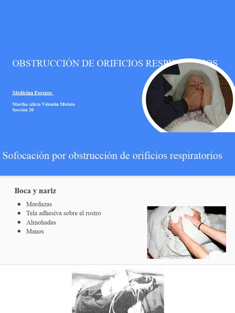Obstrucción de Orificios Respiratorios | PDF