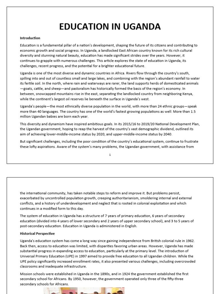 Education in Uganda | PDF | Uganda | Schools