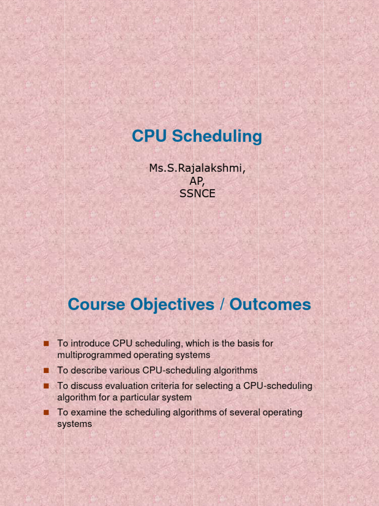 2-2-Process Scheduling | PDF