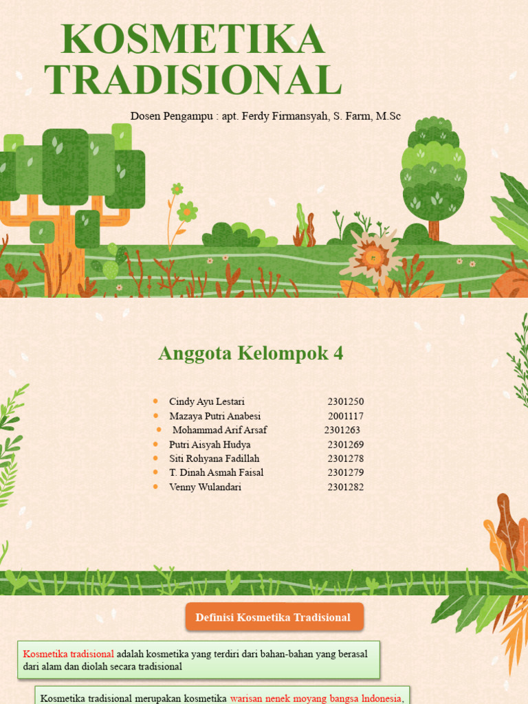 Kel 4 - Kosmetika Tradisional-1 | PDF
