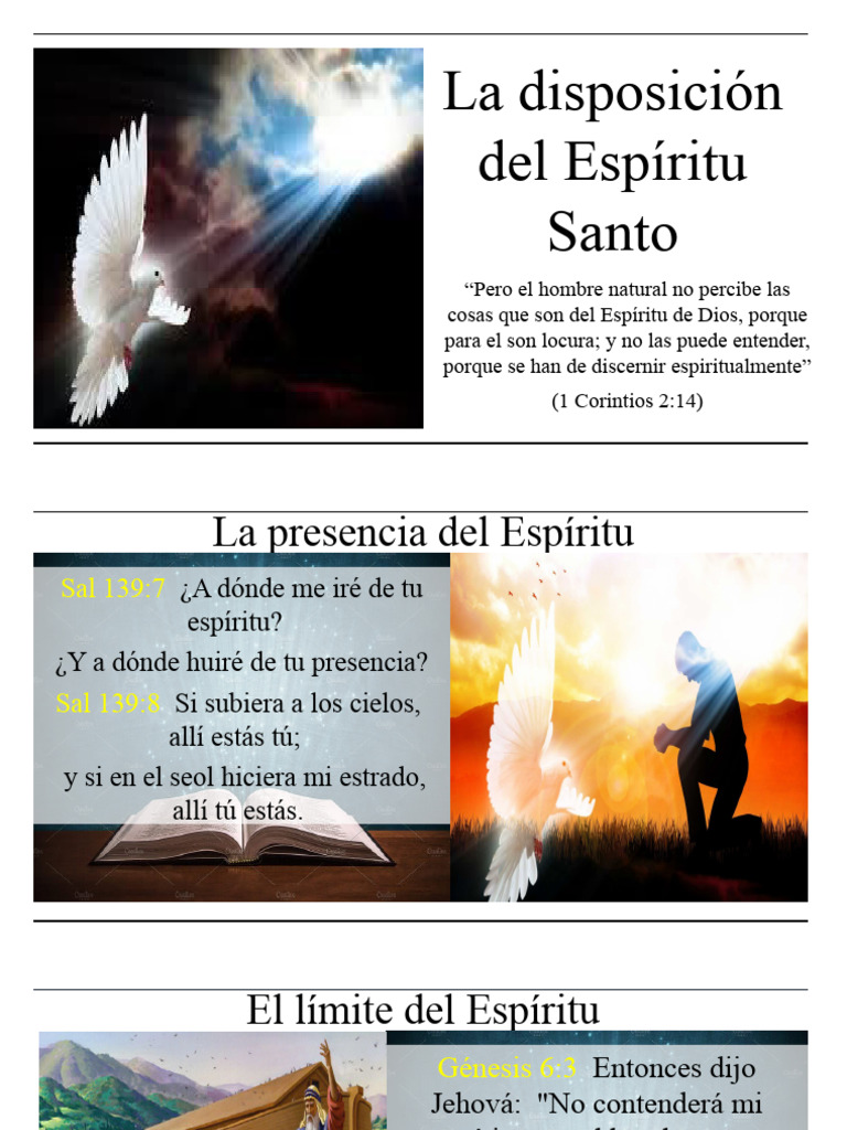 La Disposicion Del Espiritu Santo | PDF | espíritu Santo