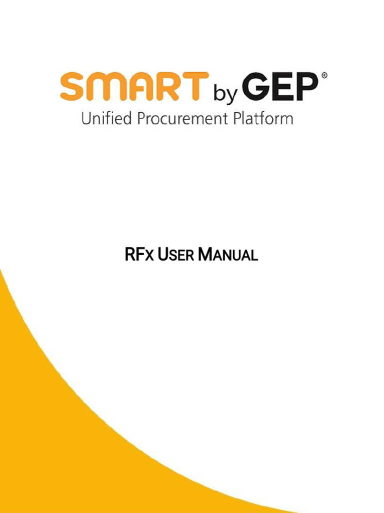 RFX User Manual | PDF | Procurement | Request For Proposal