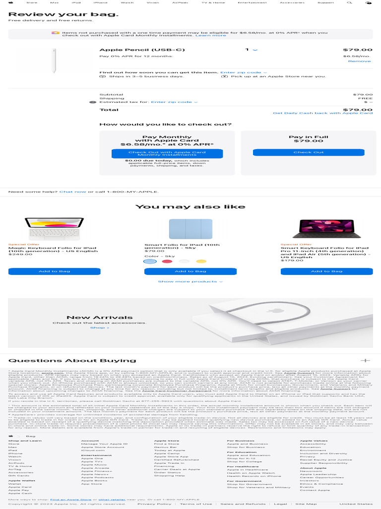 Review Your Bag.: New Arrivals | PDF | Apple Inc. | Credit Card