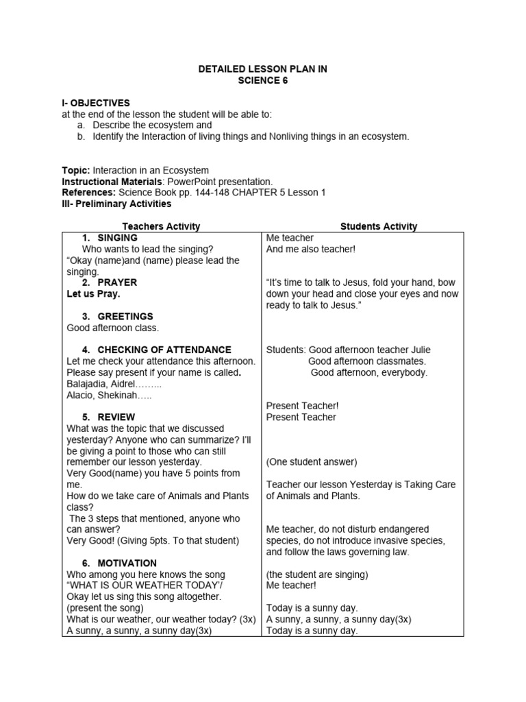 DLP in Science Chapter 5 Lesson 1 | PDF | Tropics | Rainforest
