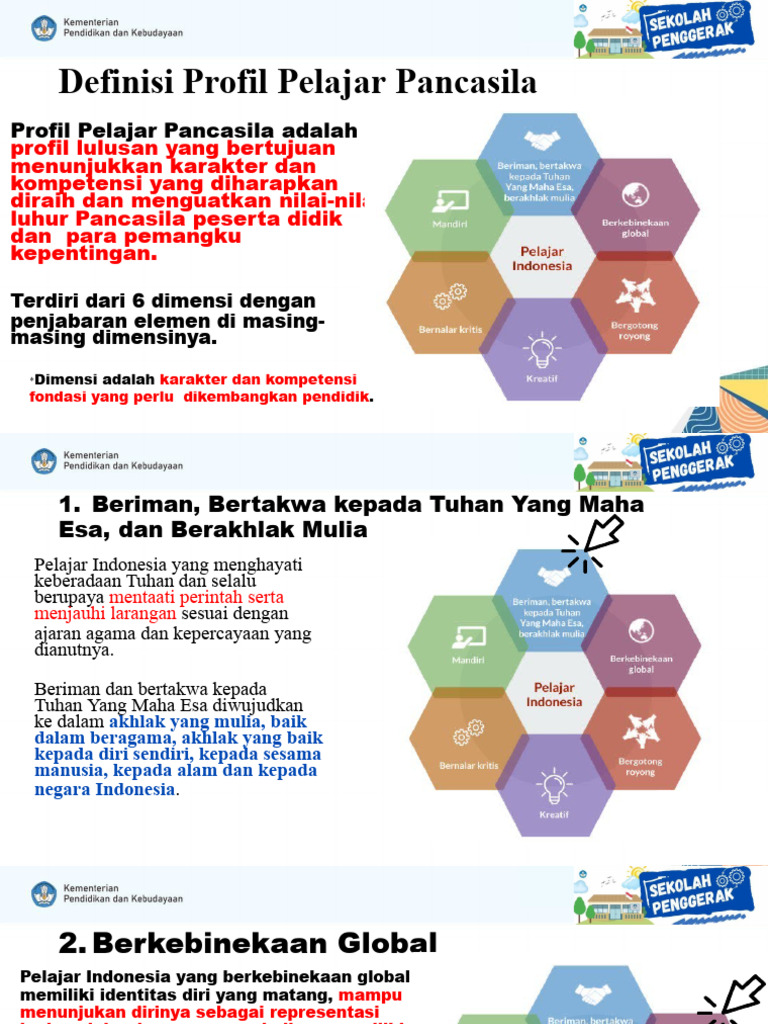 Dimensi Profil Pelajar Pancasila | PDF