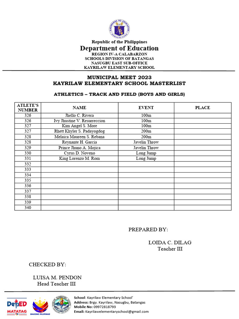 Seeding Form | PDF | Individual Sports | Games Of Physical Skill