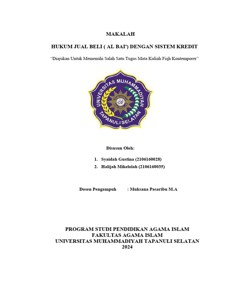 Makalah Hukum Jual Beli | PDF