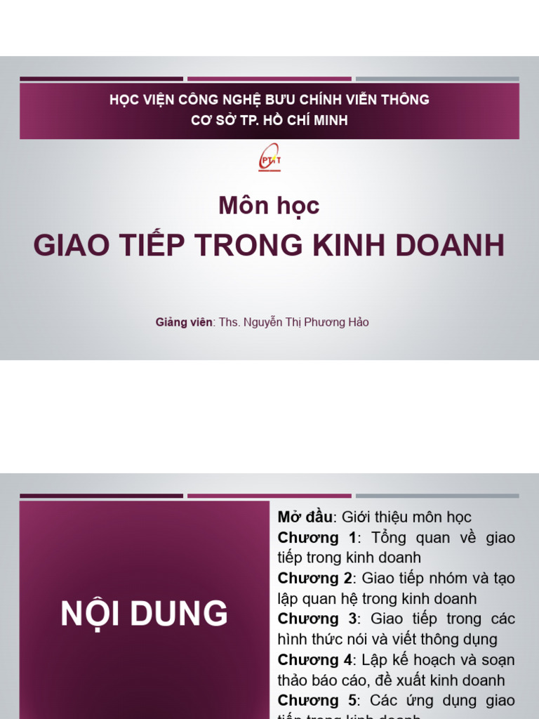 Gioi Thieu Mon Hoc | PDF