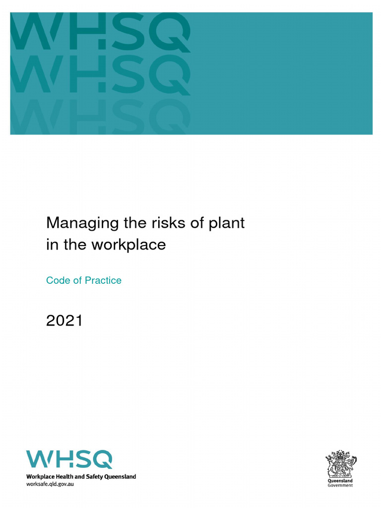 Managing The Risks of Plant in The Workplace Cop 2021 1 | PDF ...