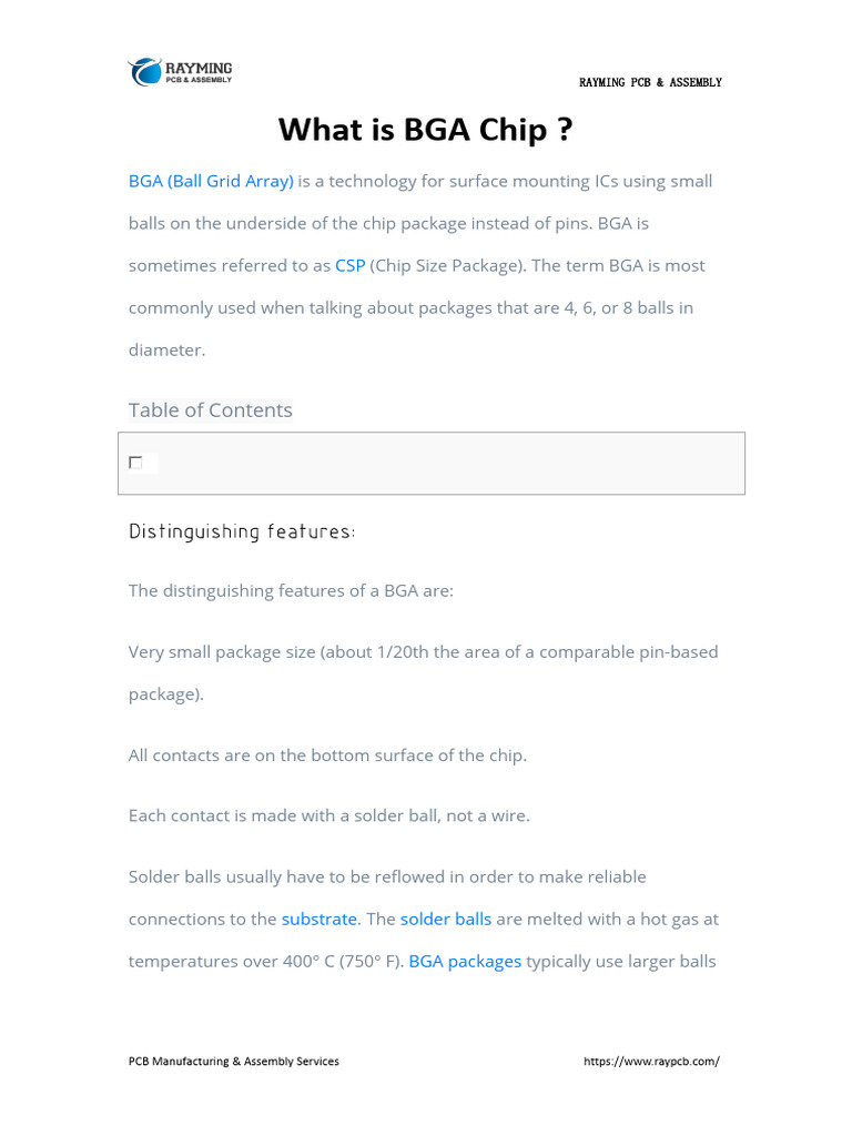 What Is BGA Chip | PDF | Printed Circuit Board | Electrical Engineering