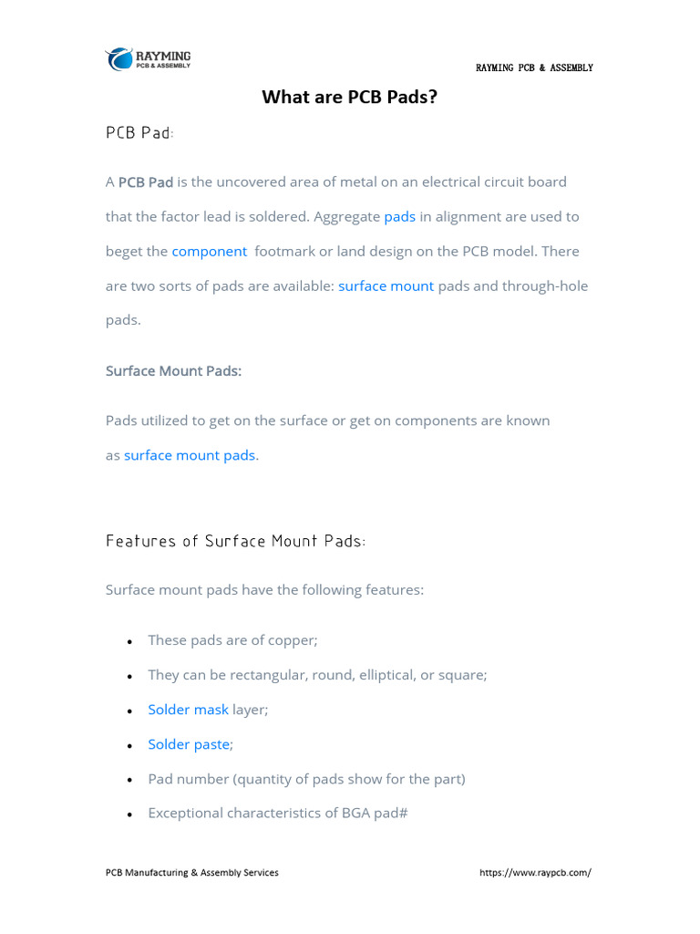 What Are PCB Pads | PDF | Printed Circuit Board | Soldering
