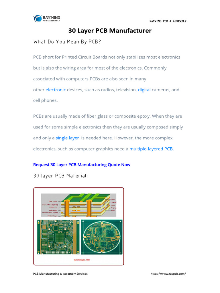 30 Layer PCB Manufacturer | PDF