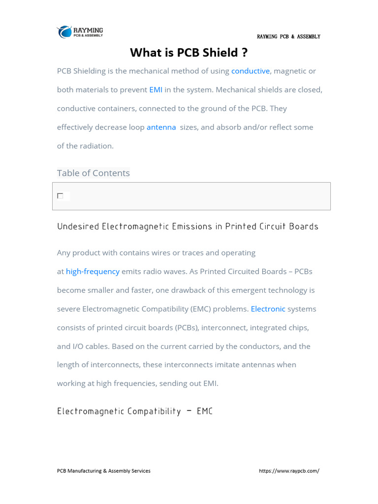 What Is PCB Shield | PDF | Electromagnetic Compatibility ...