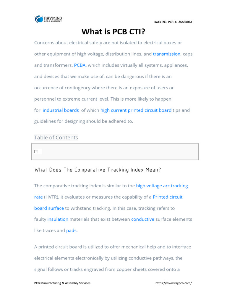 What is PCB CTI | PDF | Printed Circuit Board | Insulator (Electricity)