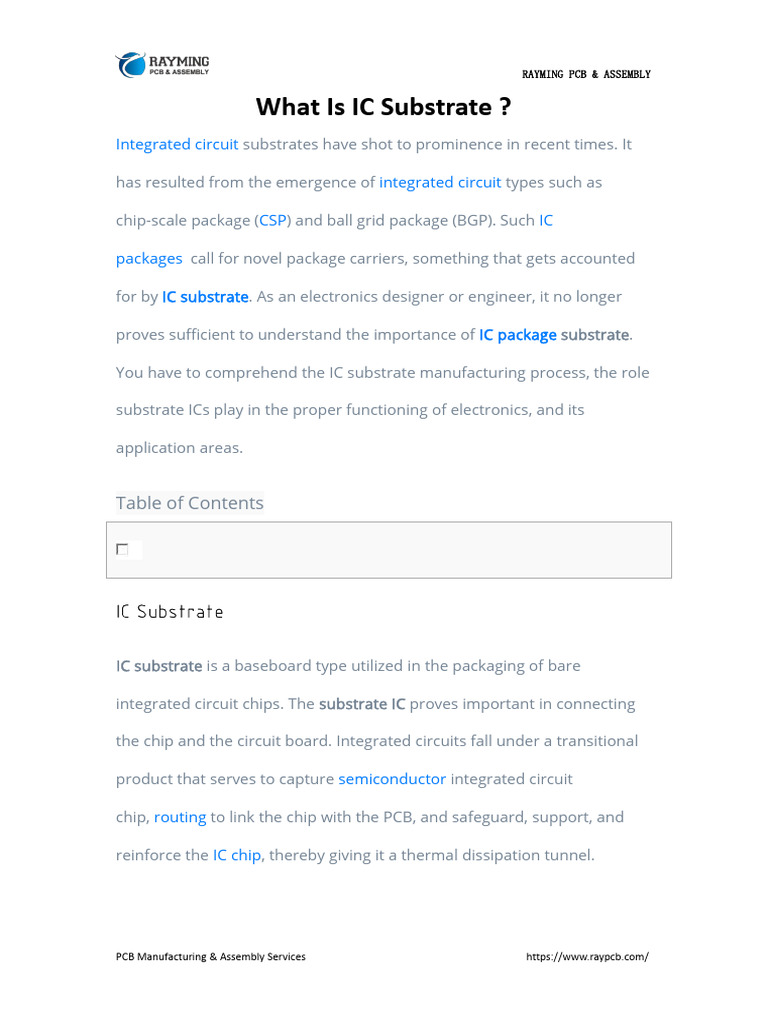 What Is IC Substrate | Download Free PDF | Printed Circuit Board ...