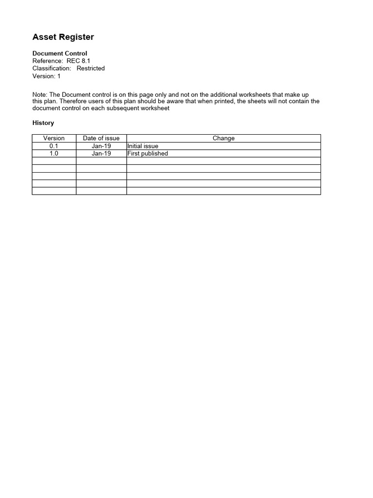 REC A8.1 Asset Register v1 | Download Free PDF | Computer Hardware | Server (Computing)