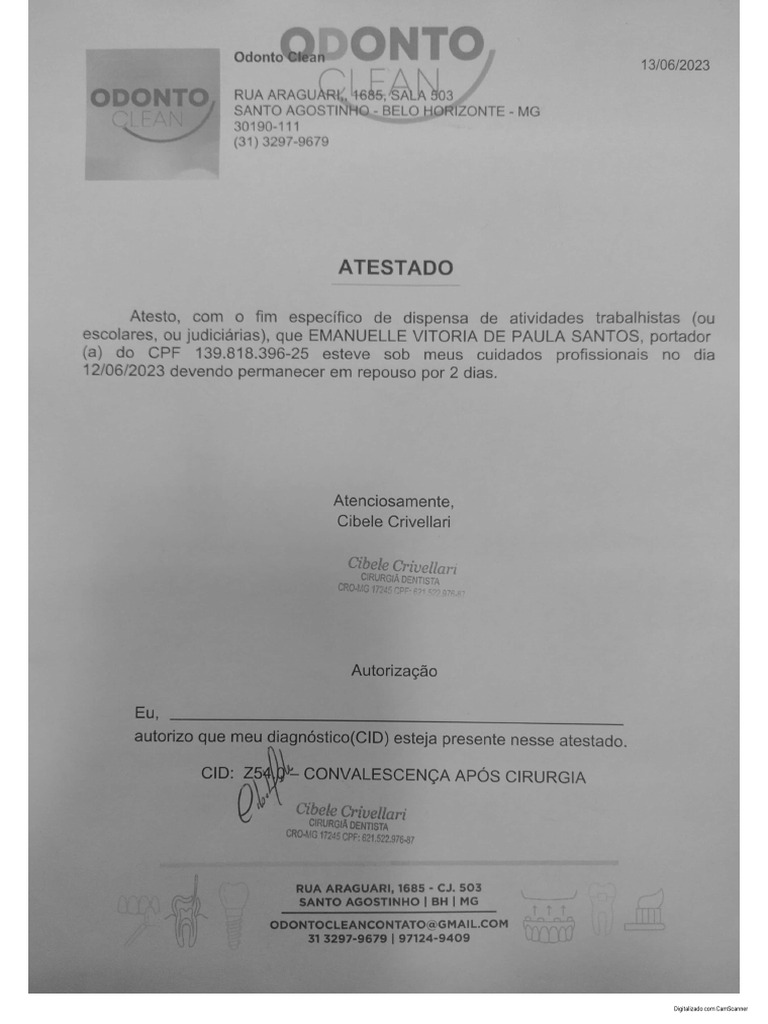 Atestado | PDF