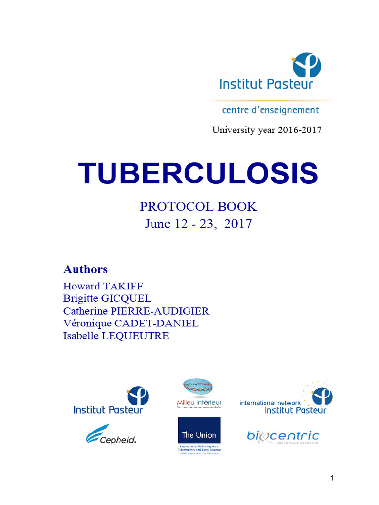 Tuberculosis: Protocol Book June 12 - 23, 2017 | PDF | Polymerase Chain ...