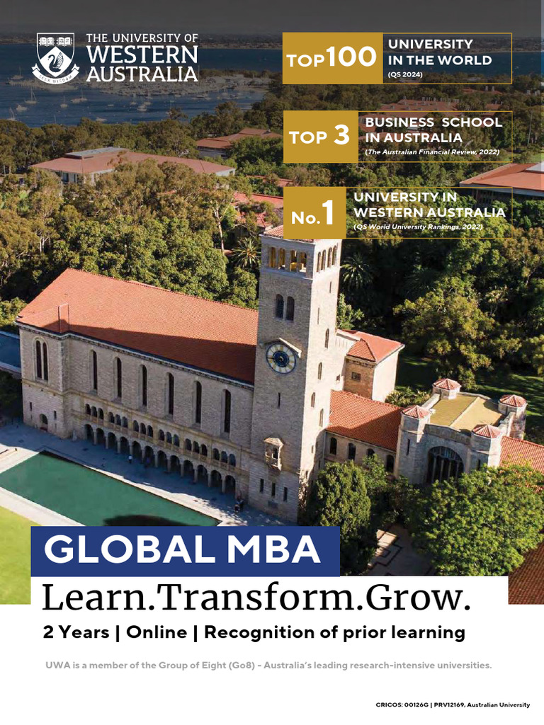 Uwa Mba Brochure | PDF | Master Of Business Administration | Learning