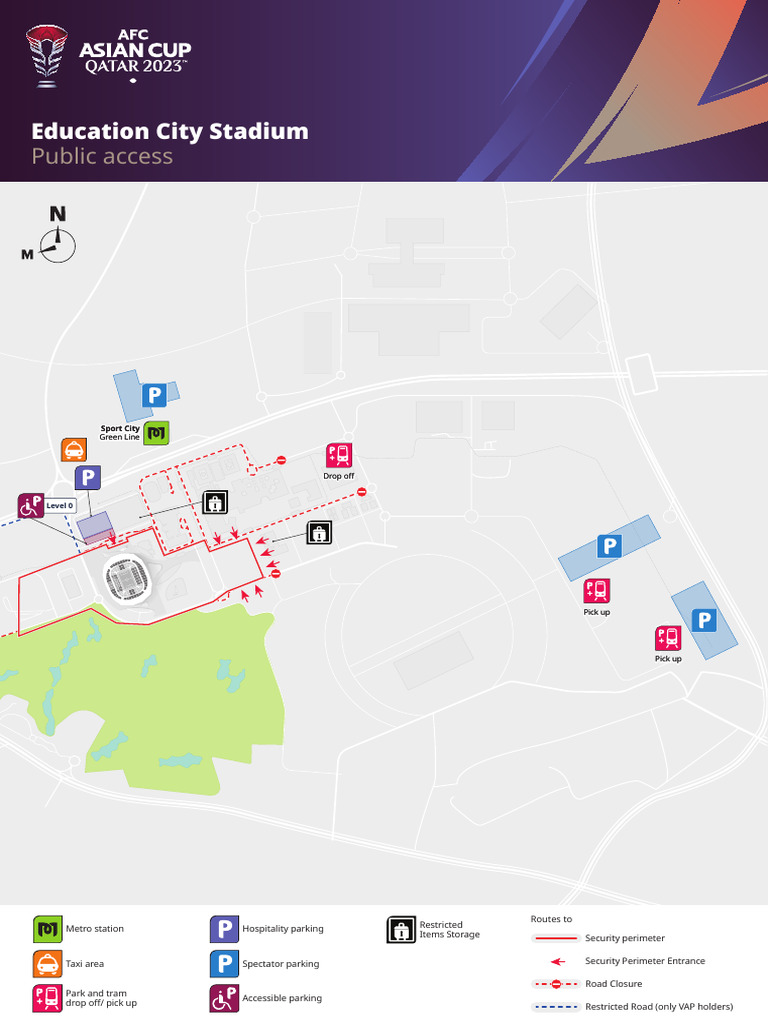 Qatar Stadiums Map for Asia Cup 2023 | PDF
