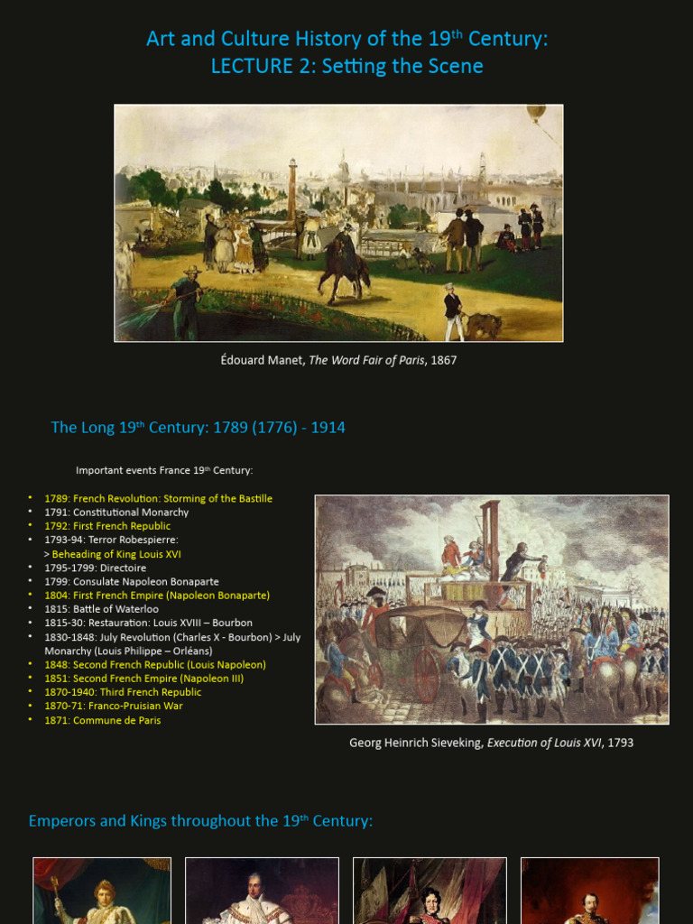 LECTURE 2_AD_Cultural Setting_Introduction to the 19th Century | PDF ...
