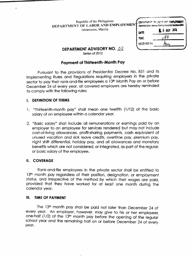 13th Month Computation Pdf