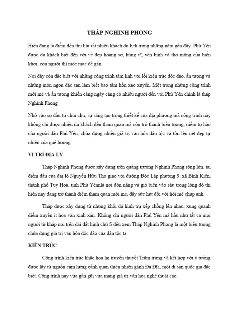 Tháp Nghinh Phong | PDF