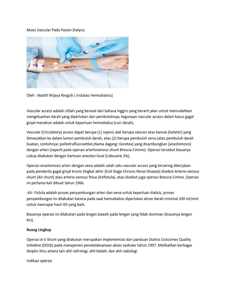 Akses Vaskuler | PDF