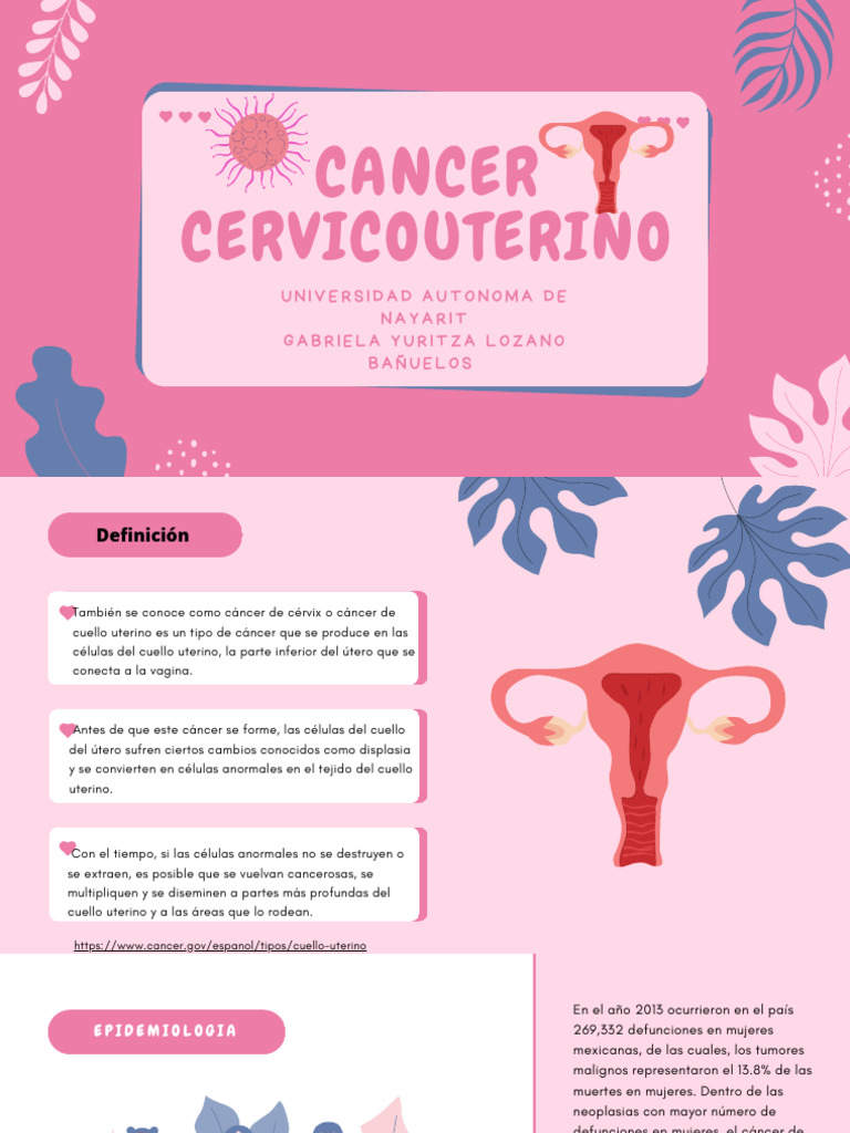 Cancer Cervicouterino | PDF | Cáncer de cuello uterino | Cáncer