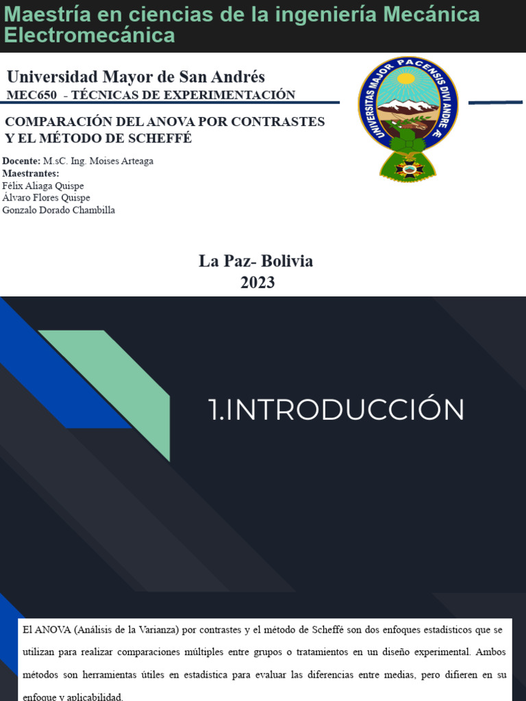 ANOVA vs Scheffé en Ingeniería | PDF | Análisis de variación | Estadísticas
