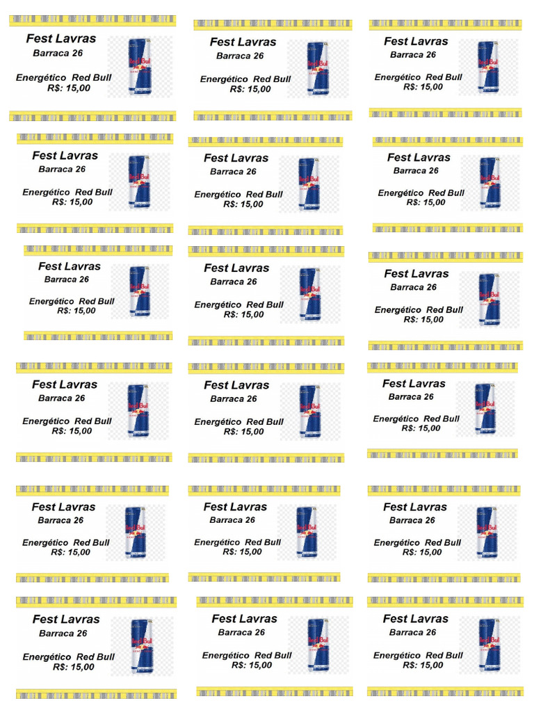 Ficha Red Bull | PDF