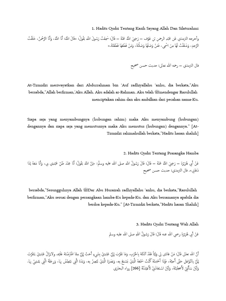 Hadits Qudsi tentang Kasih Sayang Allah | PDF | Agama & Spiritualitas