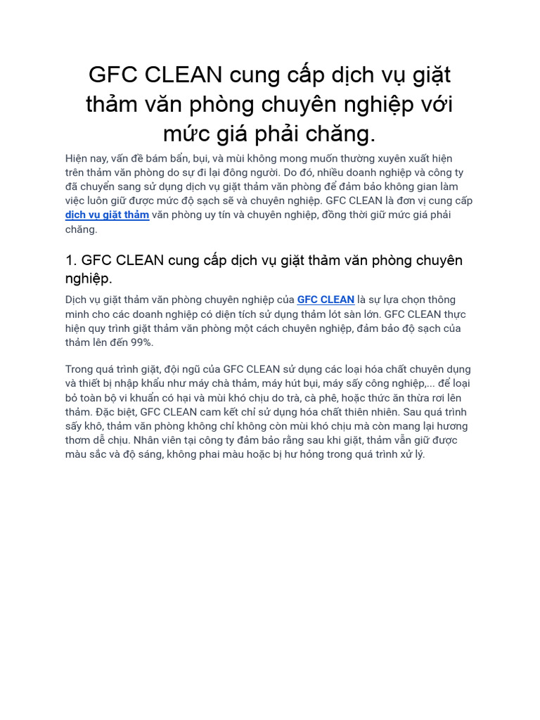 Giat Tham Van Phong GFC Clean 2 | PDF