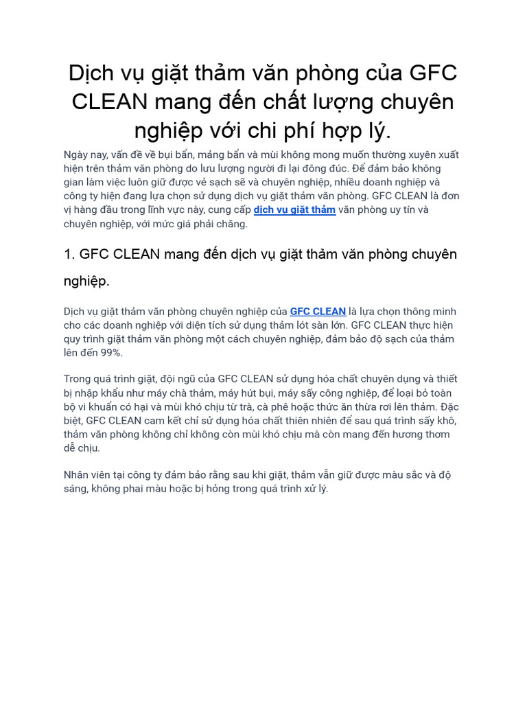 Giat Tham Van Phong GFC Clean | PDF
