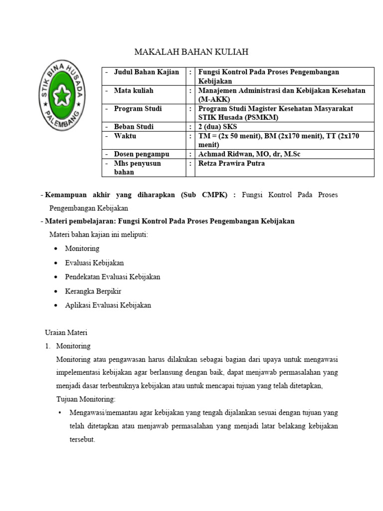Tugas Terstruktur (TT) CPMK-5, MKK | PDF