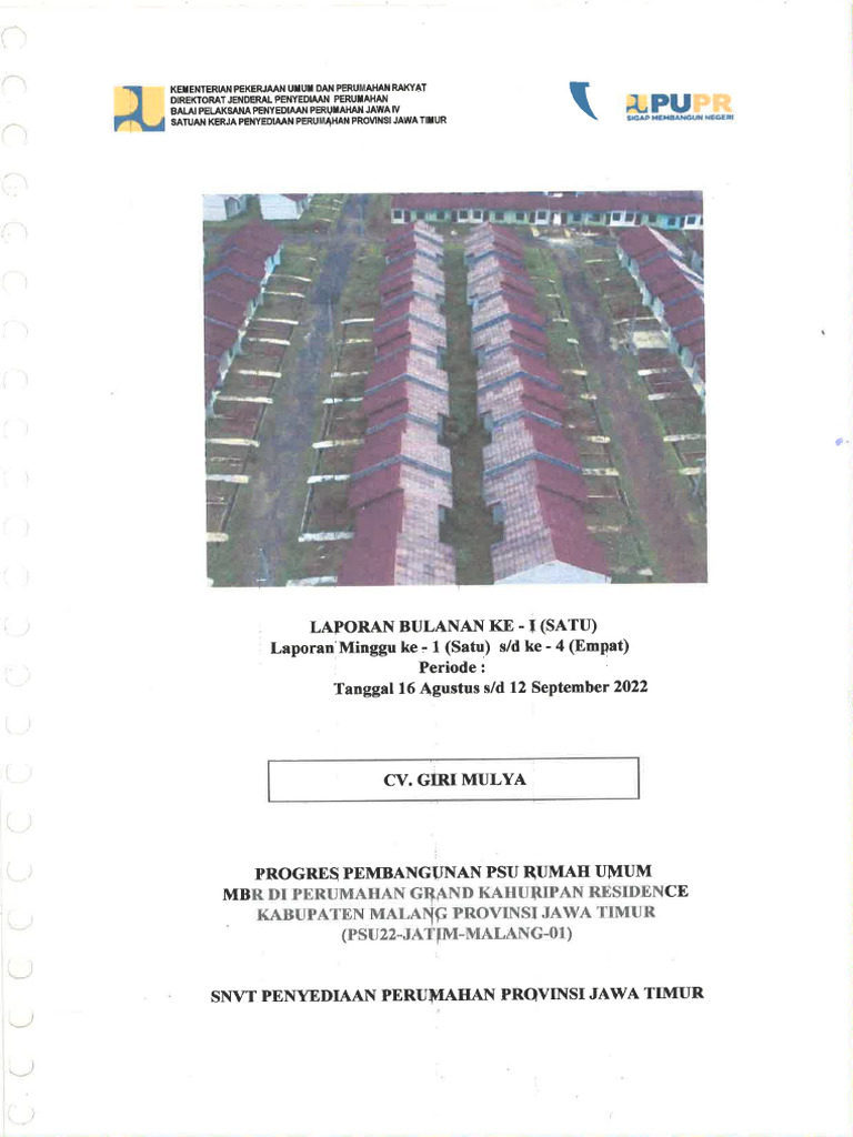 Lap Bulanan Malang 01 | PDF