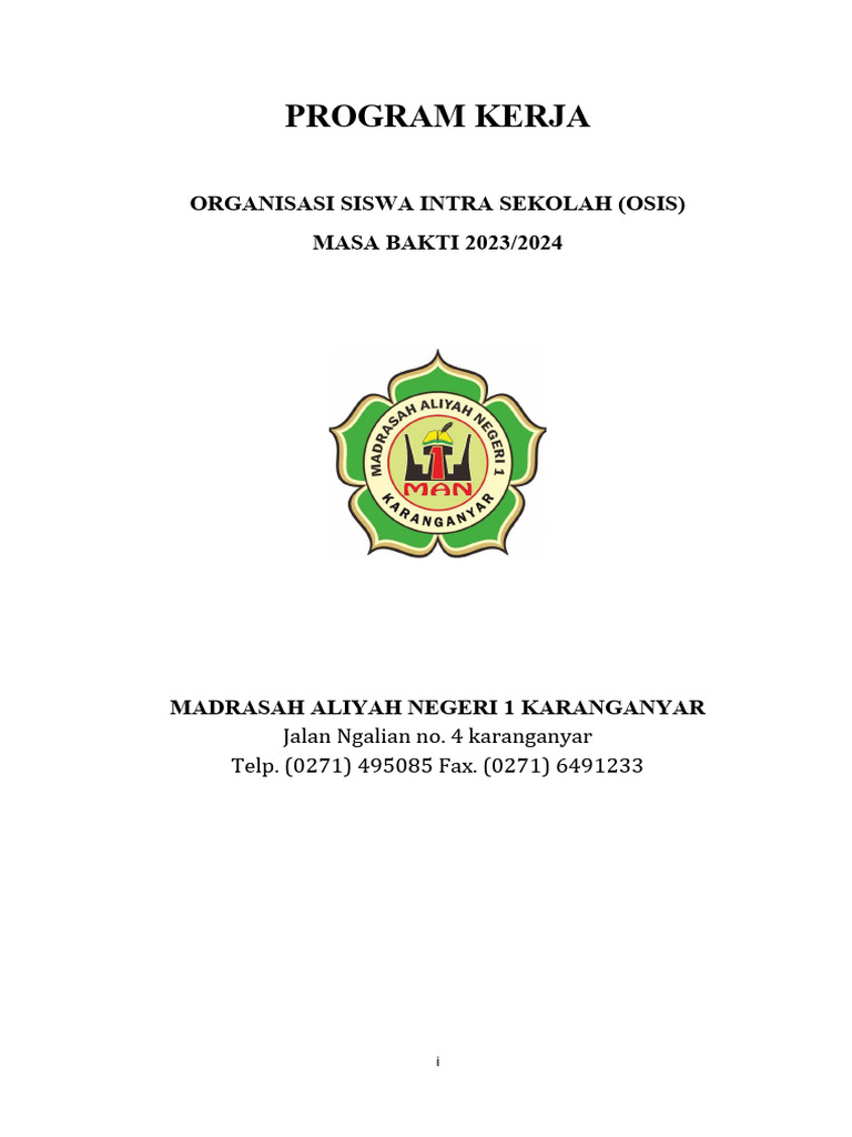 Proposal Proker Osis 23.24-2 | PDF | Seni | Pengembangan Diri