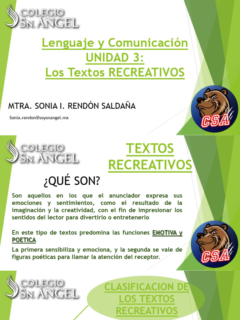 Textos Recreativos: Clasificación y Ejemplos | PDF | Poesía | Las artes