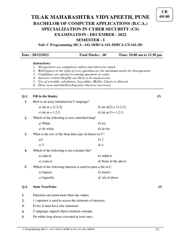 BCA - 141-18, 141-20, BCA-CS-141-20 C Programming | PDF | String (Computer Science) | C ...