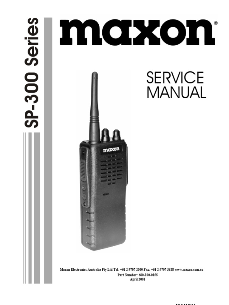 Maxon Sp-300-Series SM | PDF | Very High Frequency | Radio Technology