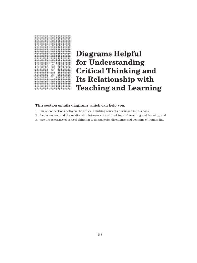 Diagrams for Critical Thinking Insights | PDF | Critical Thinking | Thought